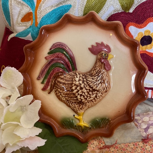 Kitchen | Vintage Marston California Pottery Rooster Wall Pocket Round ...